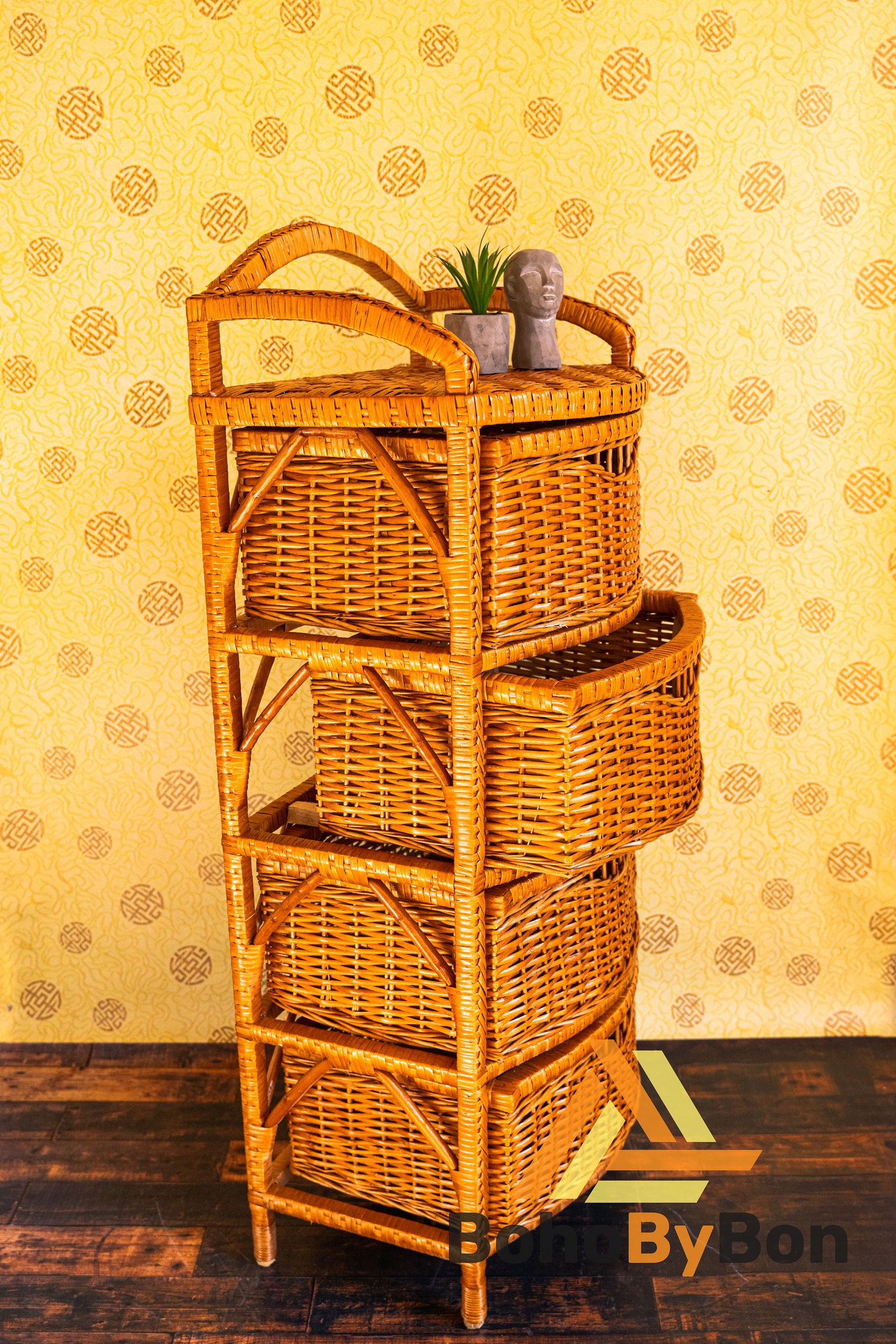 Wicker Drawers 2/3/4 Dresser Drawers Chest of Drawers Boho - Etsy