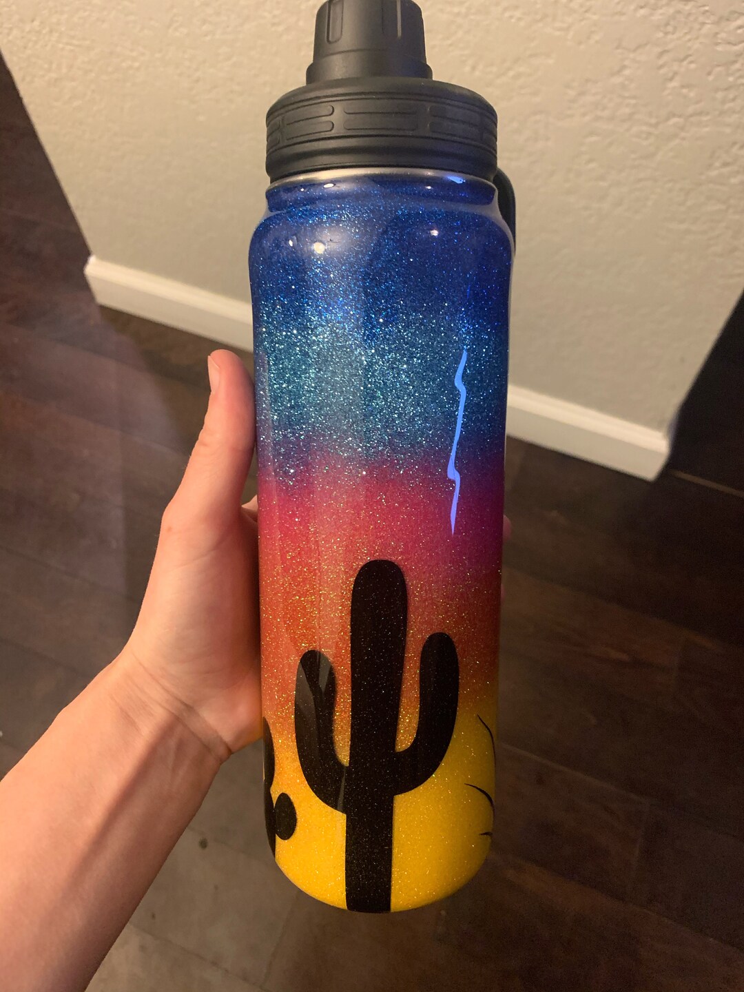 Desert Sunset Scene Waterbottle - Etsy
