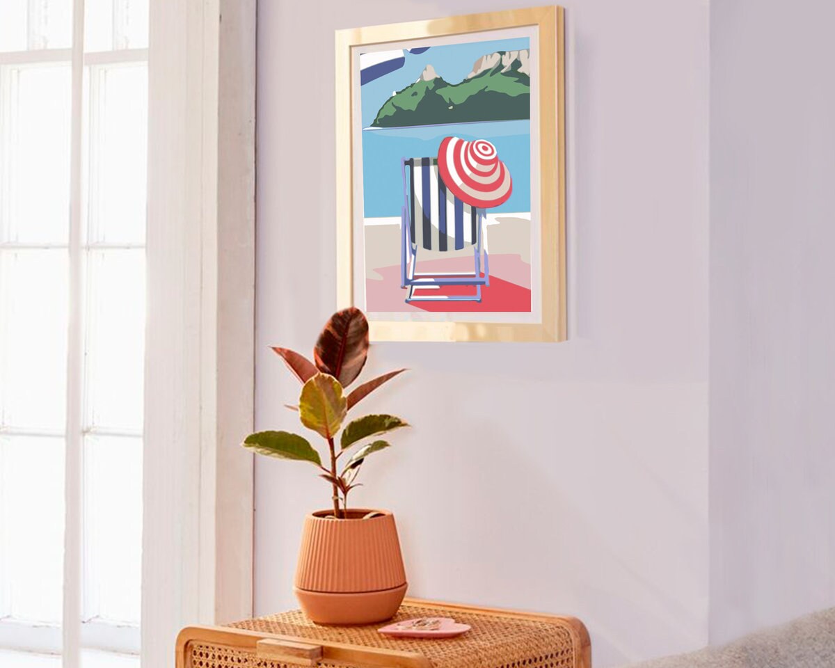 Seaview by Number Kit Printable Beach Color by Number Art - Etsy