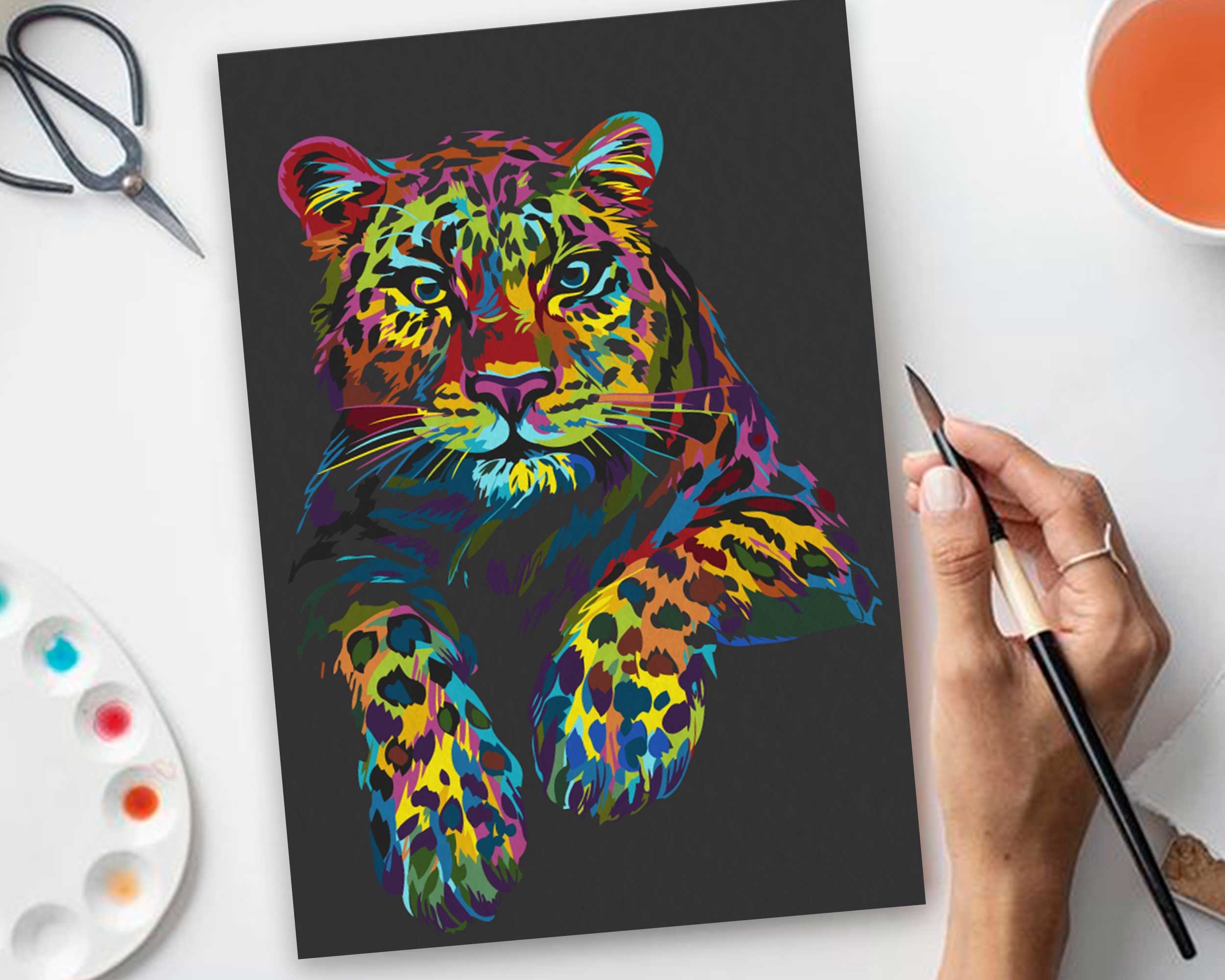 Glass Color by Number Kit Pop Art Printable Color By Number Oil Paints ...
