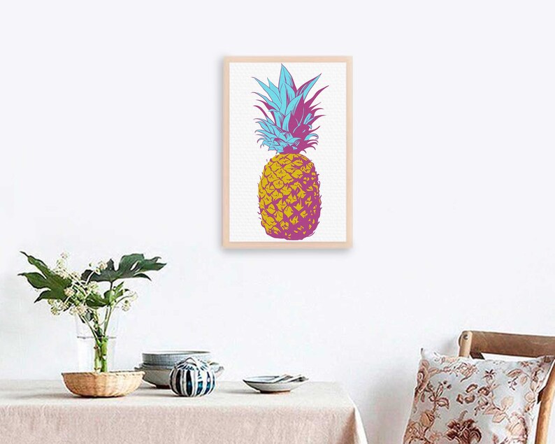 Pineapple by Number Kit Printable Fruits Color by Number Art - Etsy