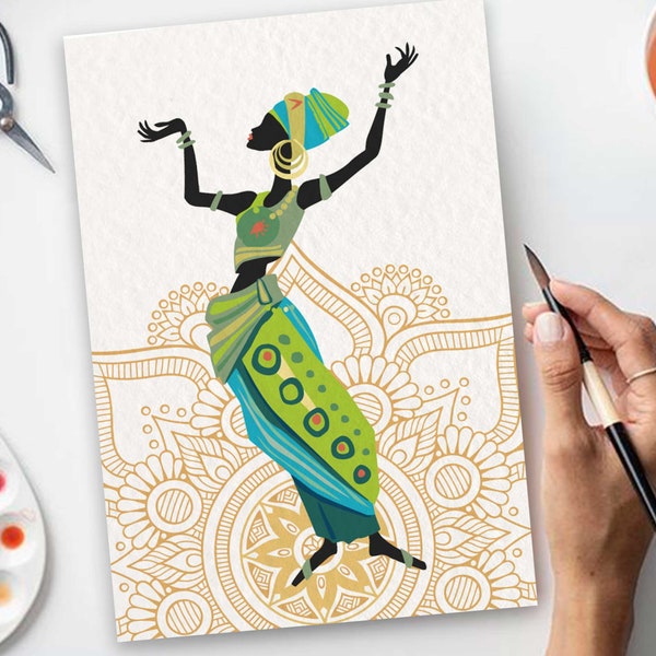 Portrait by Number Kit Printable Lines Color by Number Art Project Girl ...