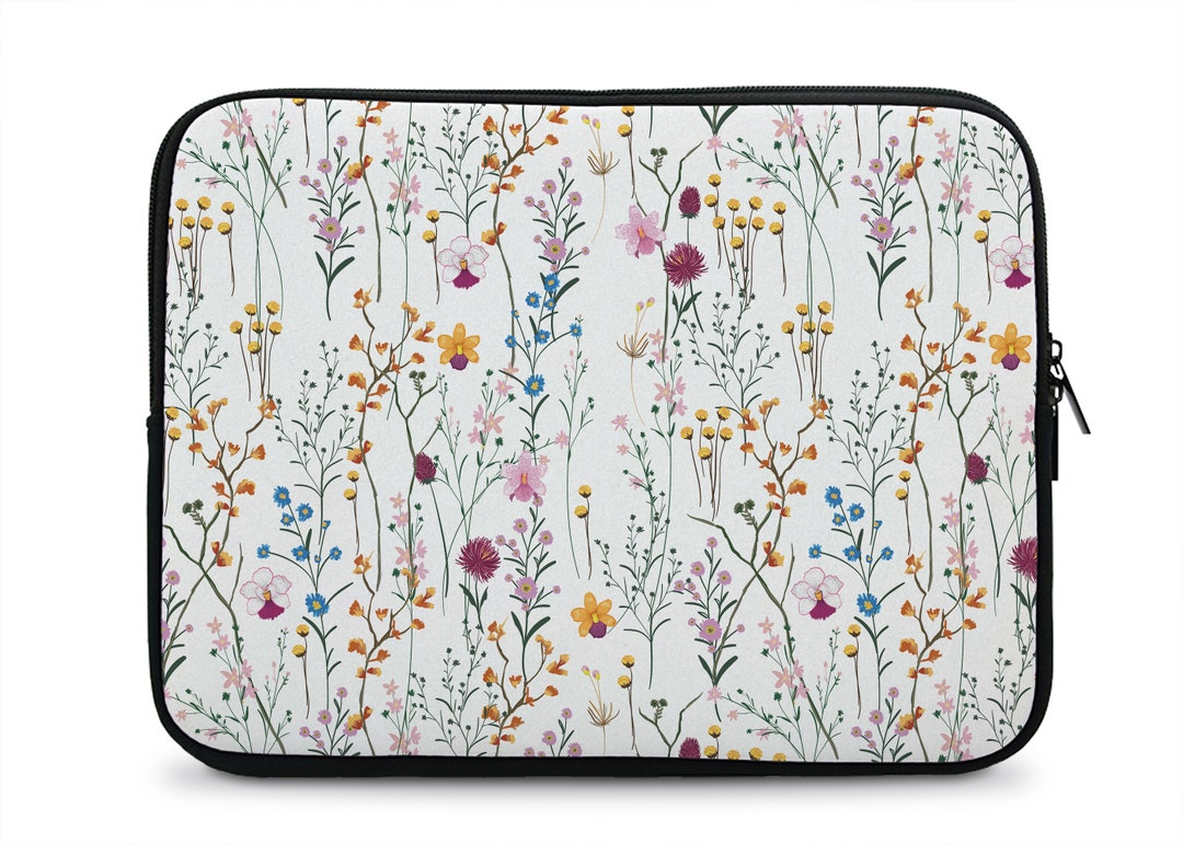 Wild Flowers Protective Laptop Case ASUS Soft Cover Toshiba Zip Sleeve ...