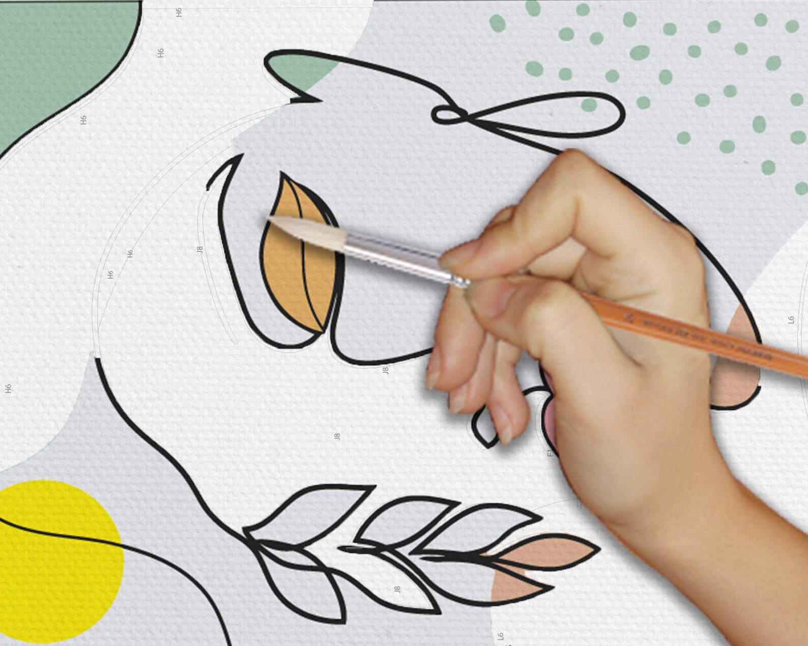 Portrait by Number Kit Printable Lines Color by Number Art - Etsy