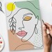 Portrait by Number Kit Printable Lines Color by Number Art Project Girl ...