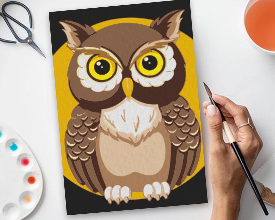 Owl by Number Kit Printable Bird Color by Number Art Project Animals ...
