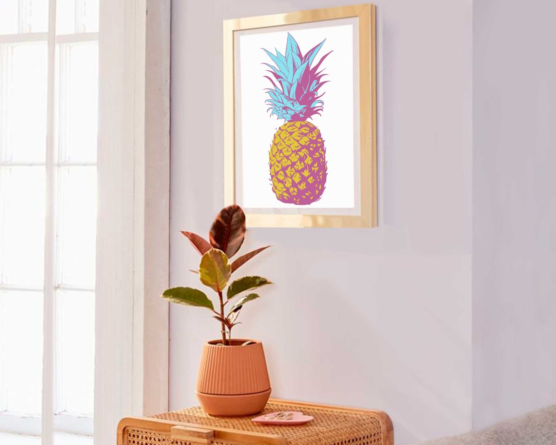 Pineapple by Number Kit Printable Fruits Color by Number Art - Etsy