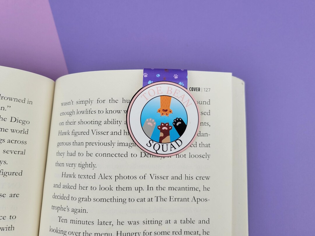 Funny Cat Toe Beans Magnetic Bookmark, Page Marker for Bookish Cat ...