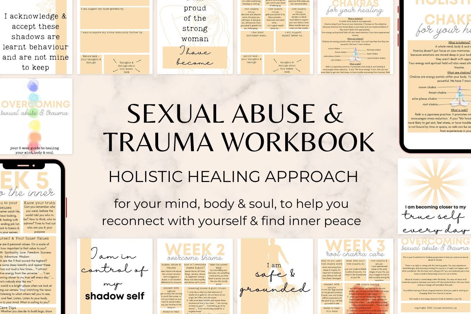Abuse & Trauma Workbook Digital Download Reiki Inspired Infused Healing ...