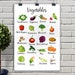 Garden Vegetable Poster Downloadable Prints Montessori | Etsy