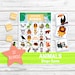 ANIMAL BINGO (20 Cards) Game, Zoo Printable Party Game, Instant Digital ...