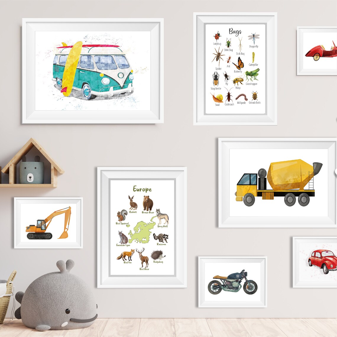 Printable Poster for Kids Paper Toy Gift Learning Math - Etsy