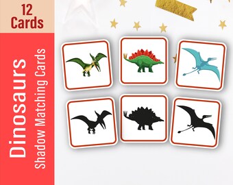 Wild Animals Shadow Matching Game Cards, Montessori Toddler Matching ...