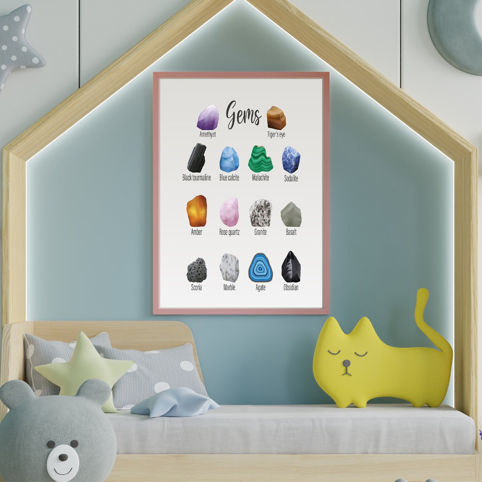 Gem Gemstone Poster, Downloadable Prints, Montessori Educational ...