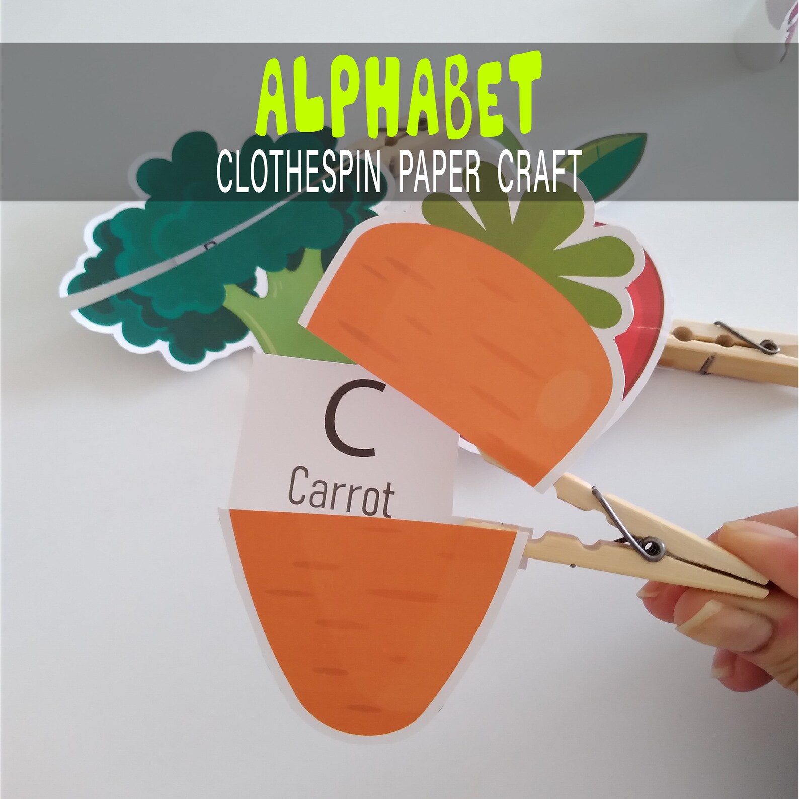 Alphabet Clothespin Craft: Montessori Busy Book Printable (PDF) - Etsy