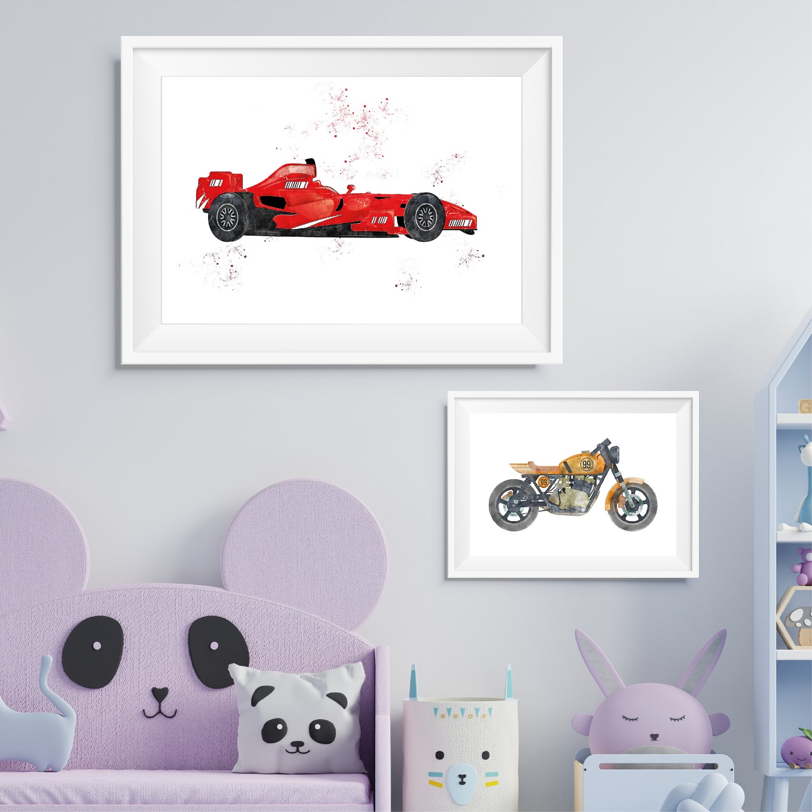 Race Car Poster, Formula Vehicles Prints for Kids, Toddler Vehicle ...