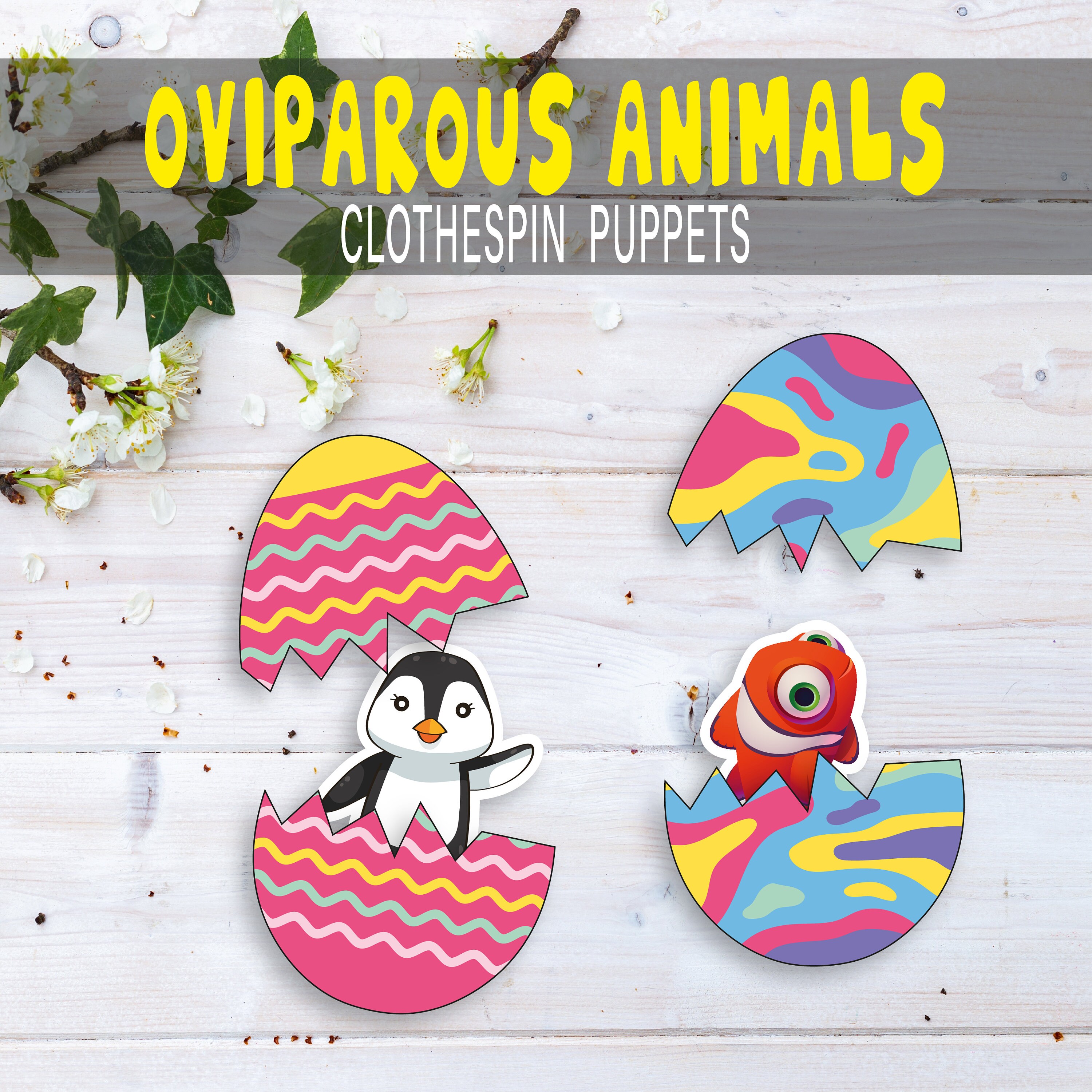 Animal Egg Puppet Printable Paper Toy Templates for Kids, Cut and ...