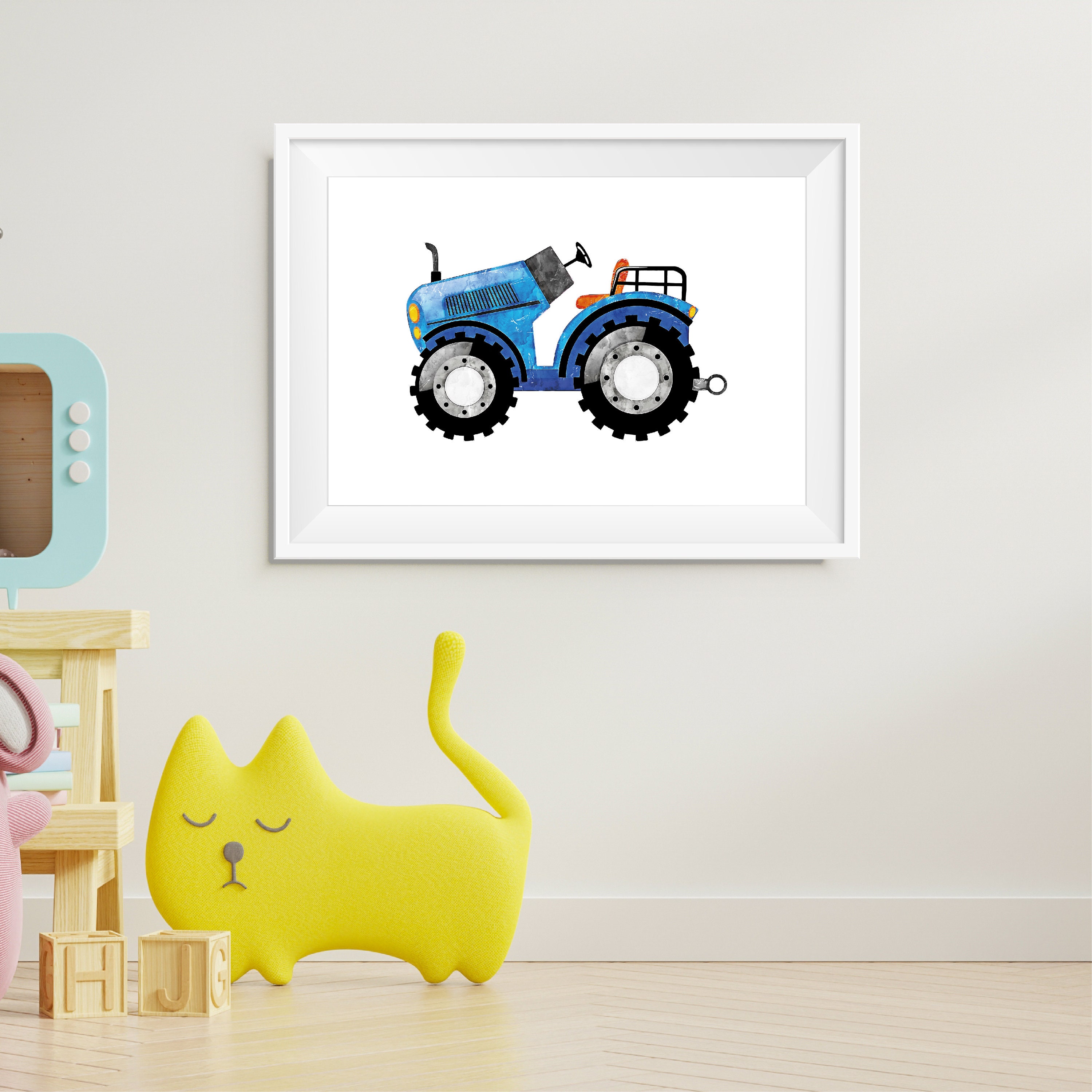 Tractor Poster Vehicles Prints for Kids Toddler Vehicle - Etsy