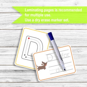 ALPHABET Tracing Printable Cards, Montessori Toddler ABC Cards for Kids ...