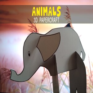 3D Animals Paper Puppet Printable Toddler Busy Book, Montessori Paper ...