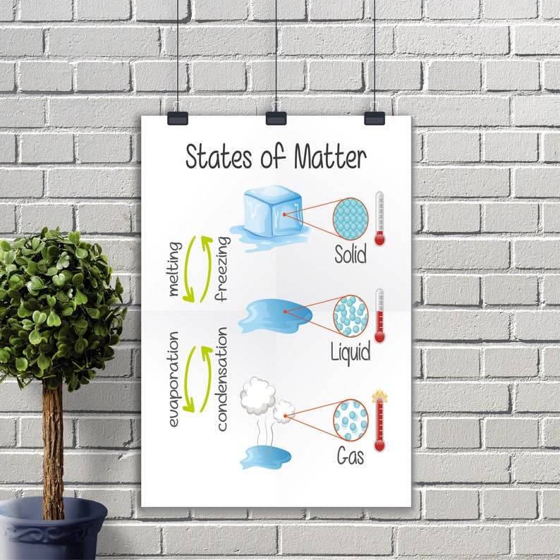 States of Matter Printable Poster Kids Science Homeschool - Etsy