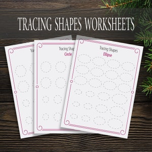 Shape Tracing Printable Worksheet, Coloring Page, Workbook Pdf for Kids ...