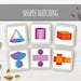 Shape Matching Flash Cards Preschool Learning Shapes - Etsy