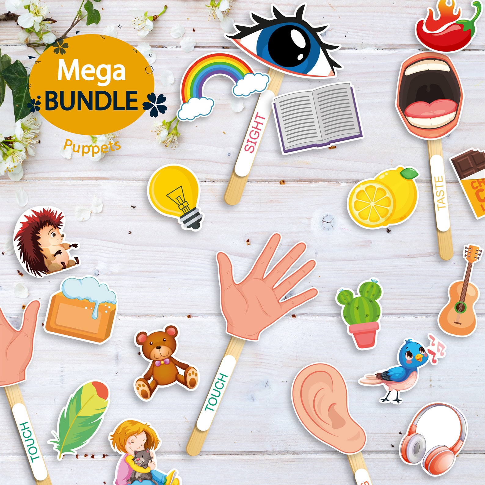 Puppet Set, Printable Paper Doll for Kids, Activity Bundle, Articulated ...