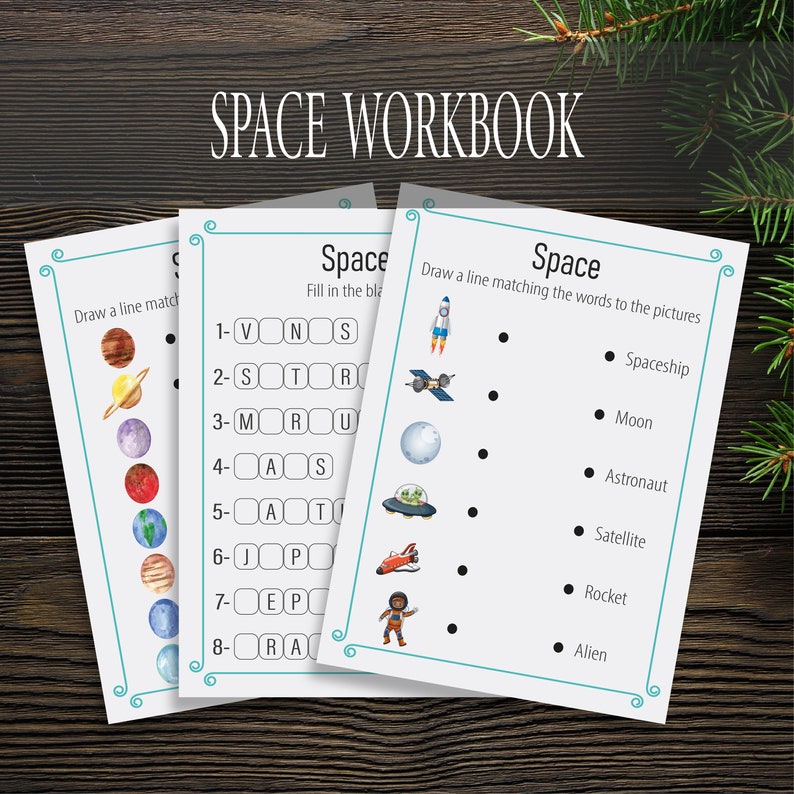 Solar System Printable Worksheet, Busy Book, Science Workbooks for Pre ...