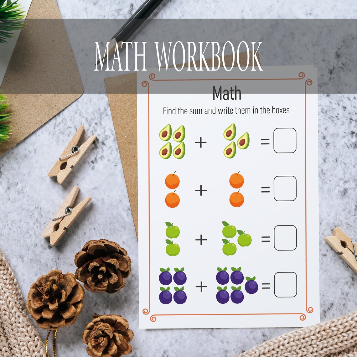 Math Printable Busy Book, Montessori Toddler Worksheets for Kids ...