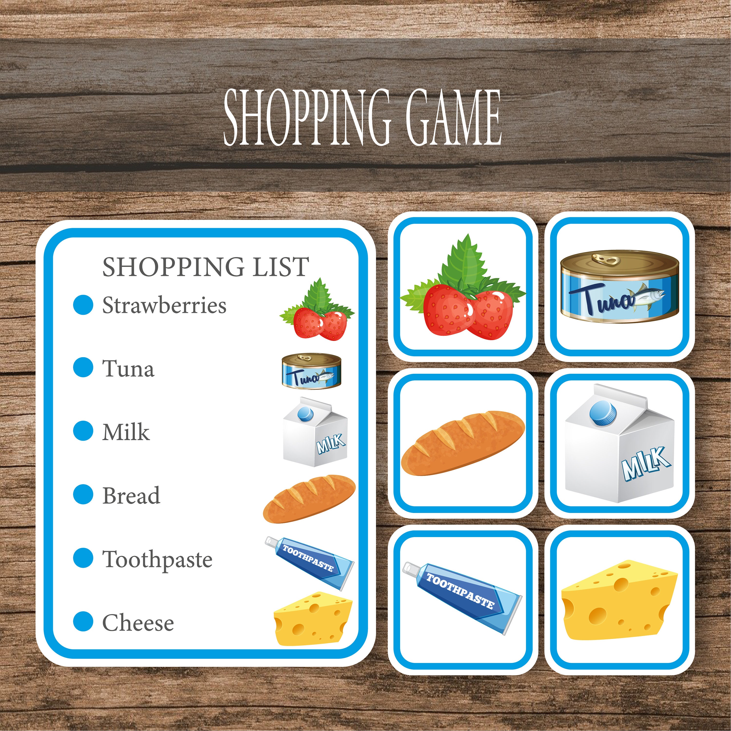 Montessori Market Matching Game: Shopping List Cards (PDF) - Etsy