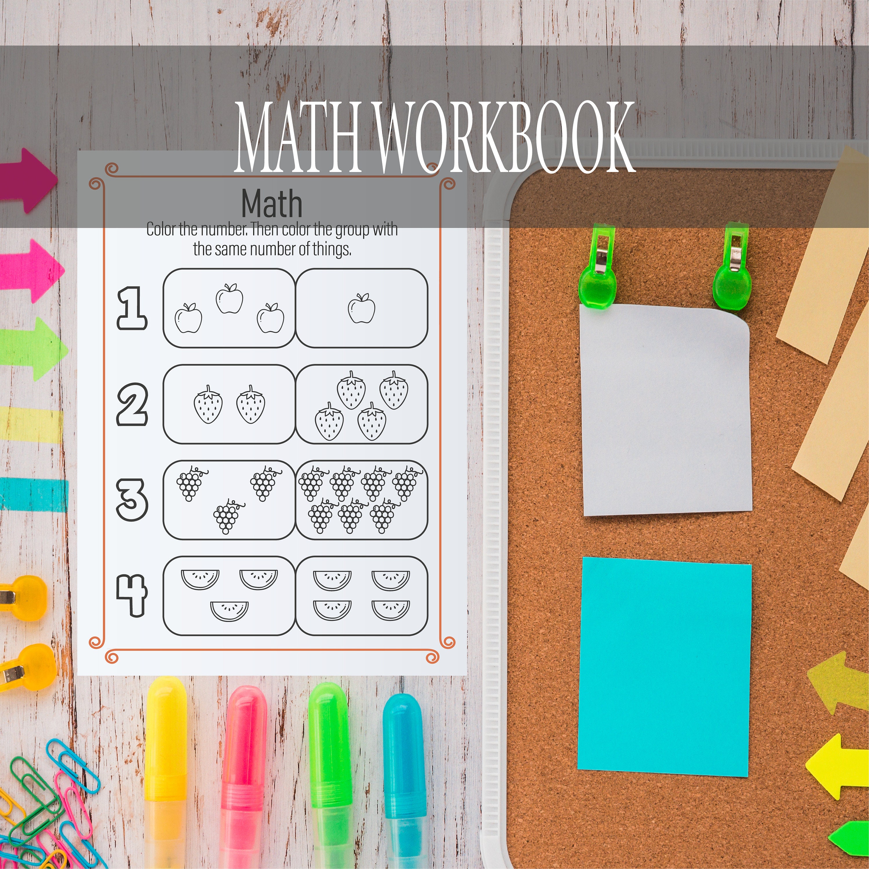 Math Printable Busy Book, Montessori Toddler Worksheets for Kids ...