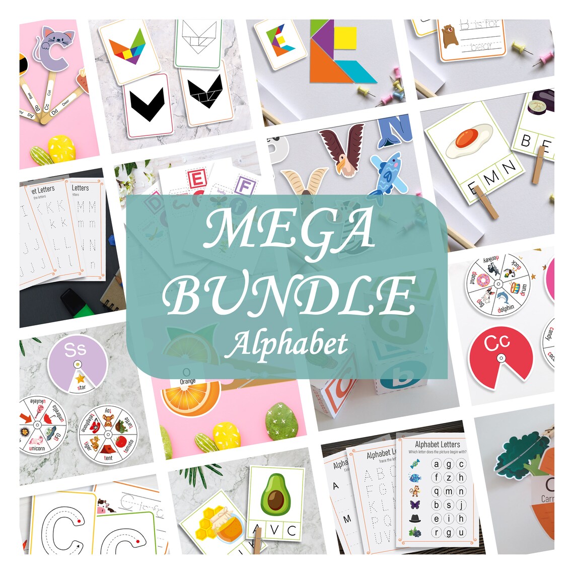 ALPHABET Mega Bundle Printable ABC Set, Paper Letter Craft Activity for ...