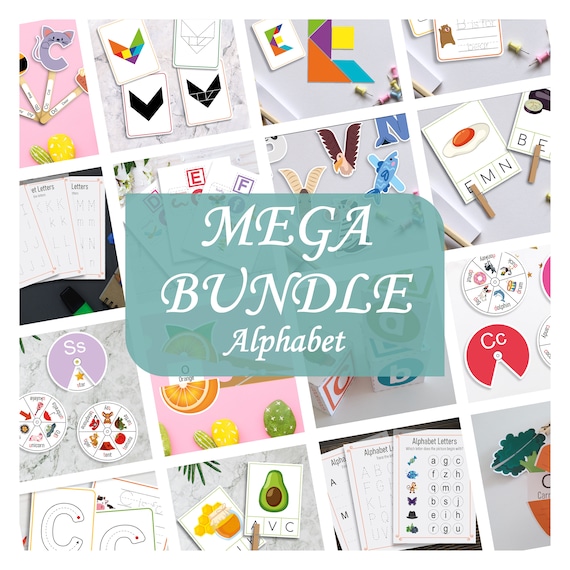ALPHABET Mega Bundle Printable ABC Set Paper Letter Craft - Etsy