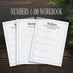 Numbers 1-100 Printable Printable Tracing Worksheet for Kids,math ...
