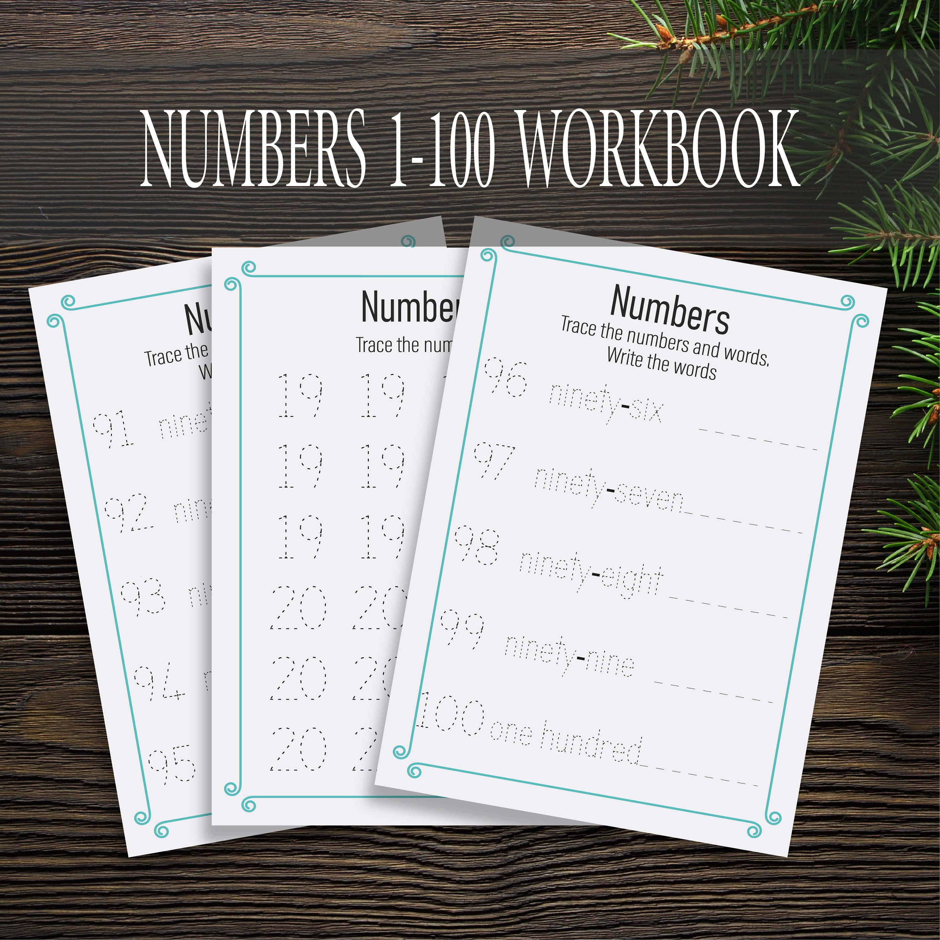 Numbers 1-100 Printable Printable Tracing Worksheet for Kids,math ...