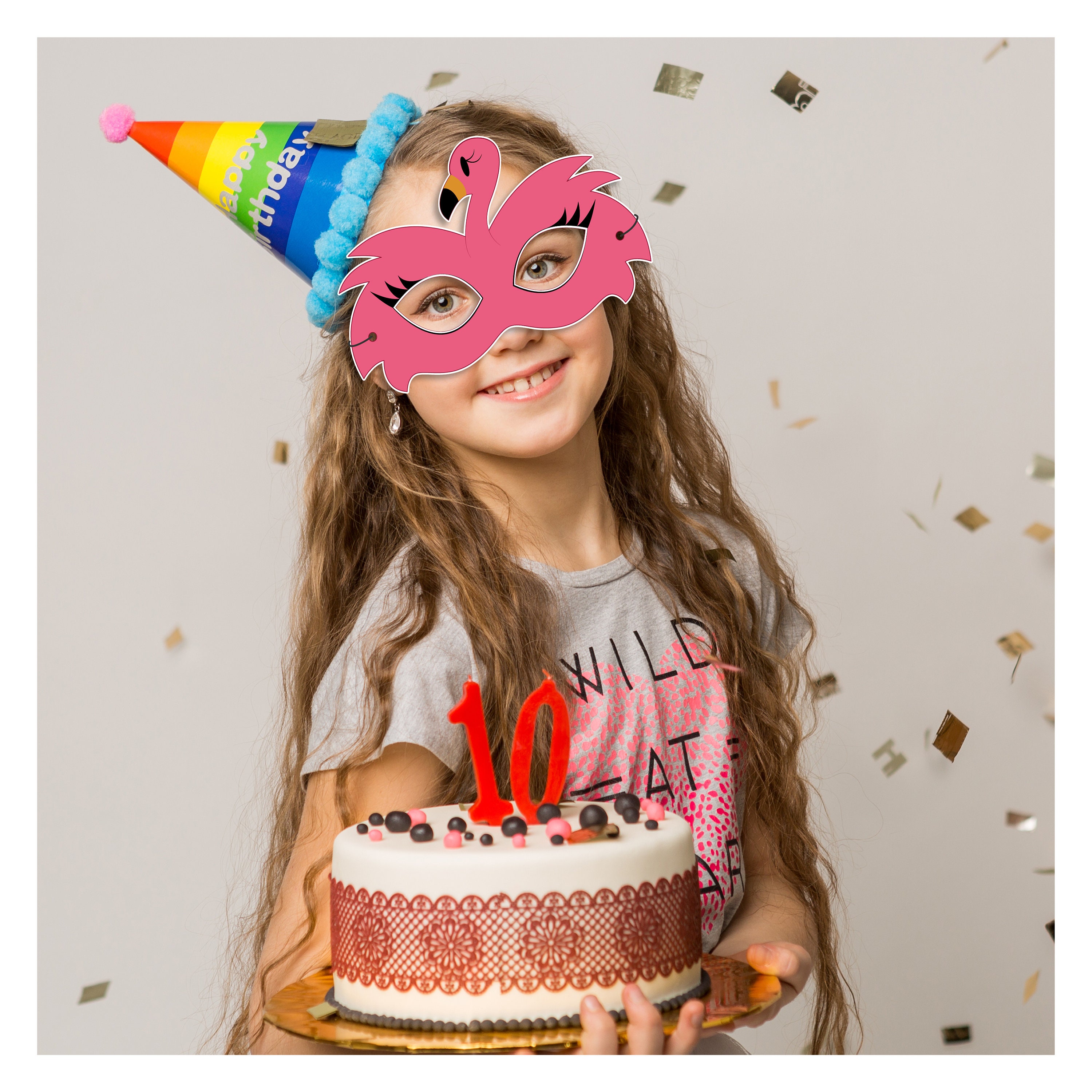 Bird Mask Printable: Kids Party Costume, Coloring Sheet (PDF Download ...