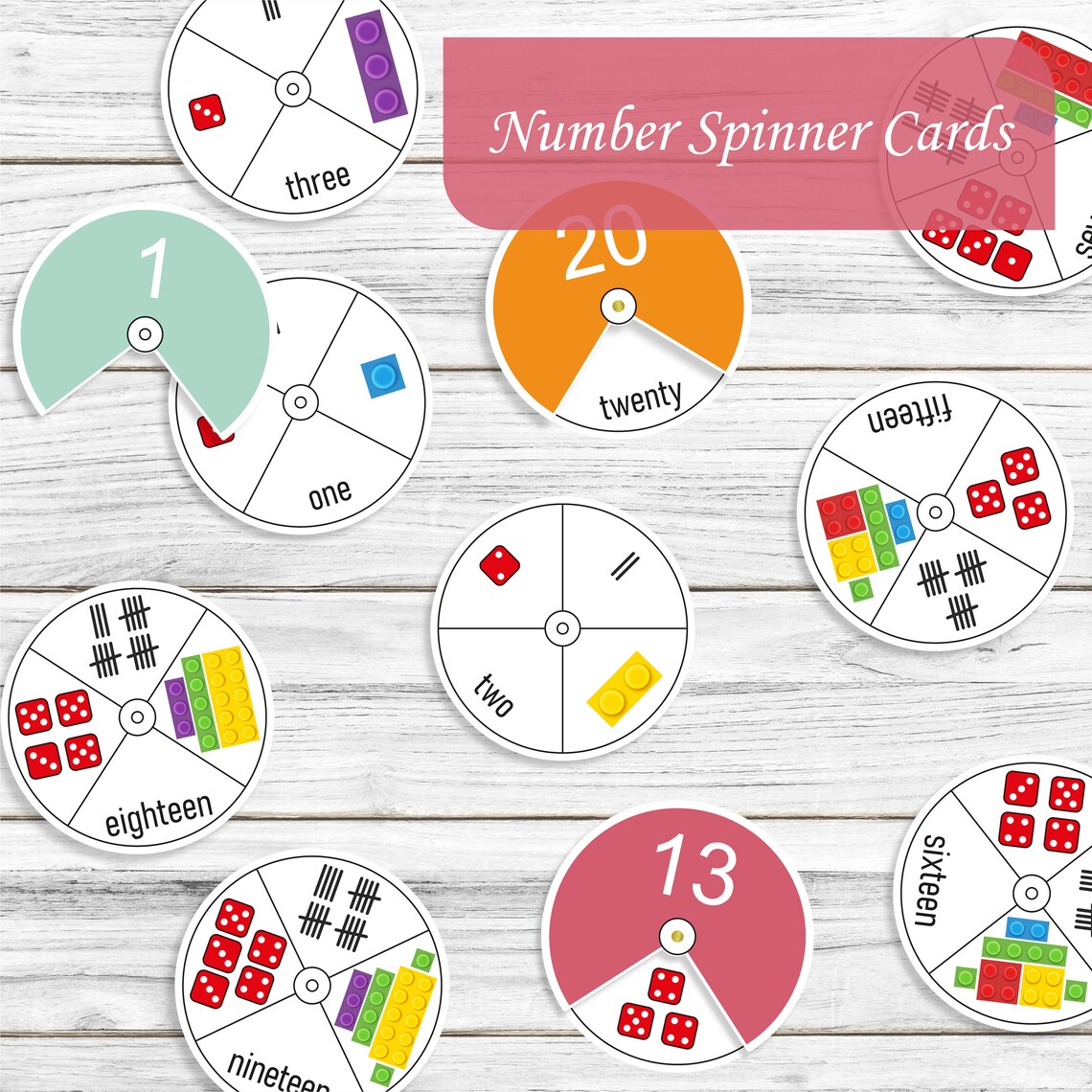 Number Set Printable Count Clip Cards Tracing Card Paper | Etsy