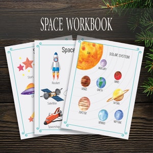 Solar System Printable Worksheet, Busy Book, Science Workbooks for Pre ...