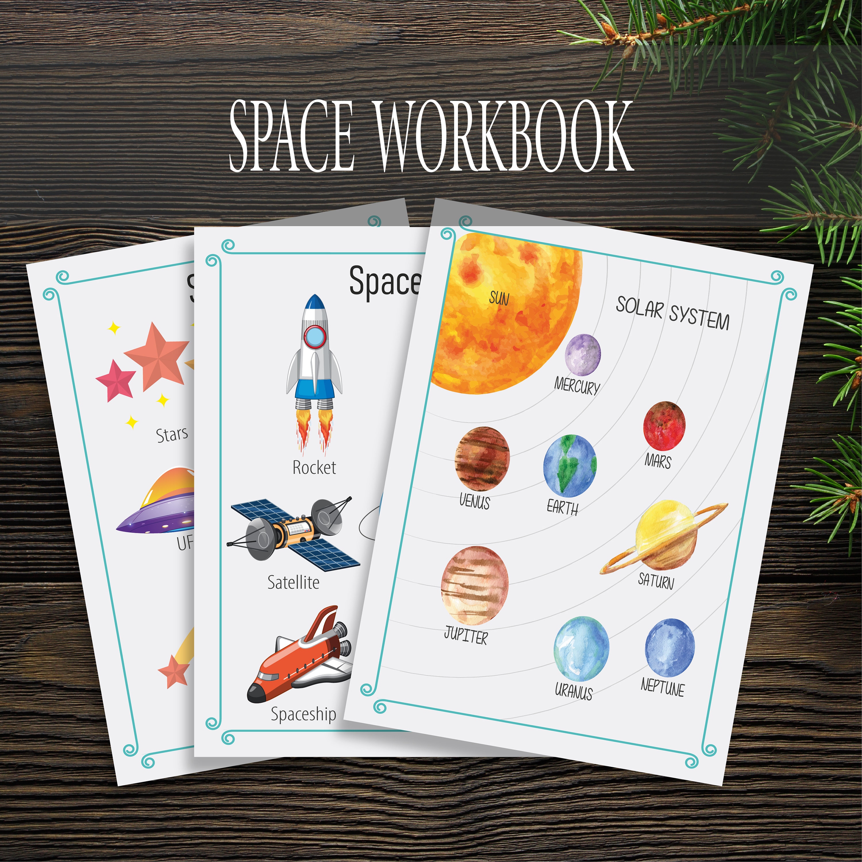 Solar System Printable Worksheet, Busy Book, Science Workbooks for Pre ...