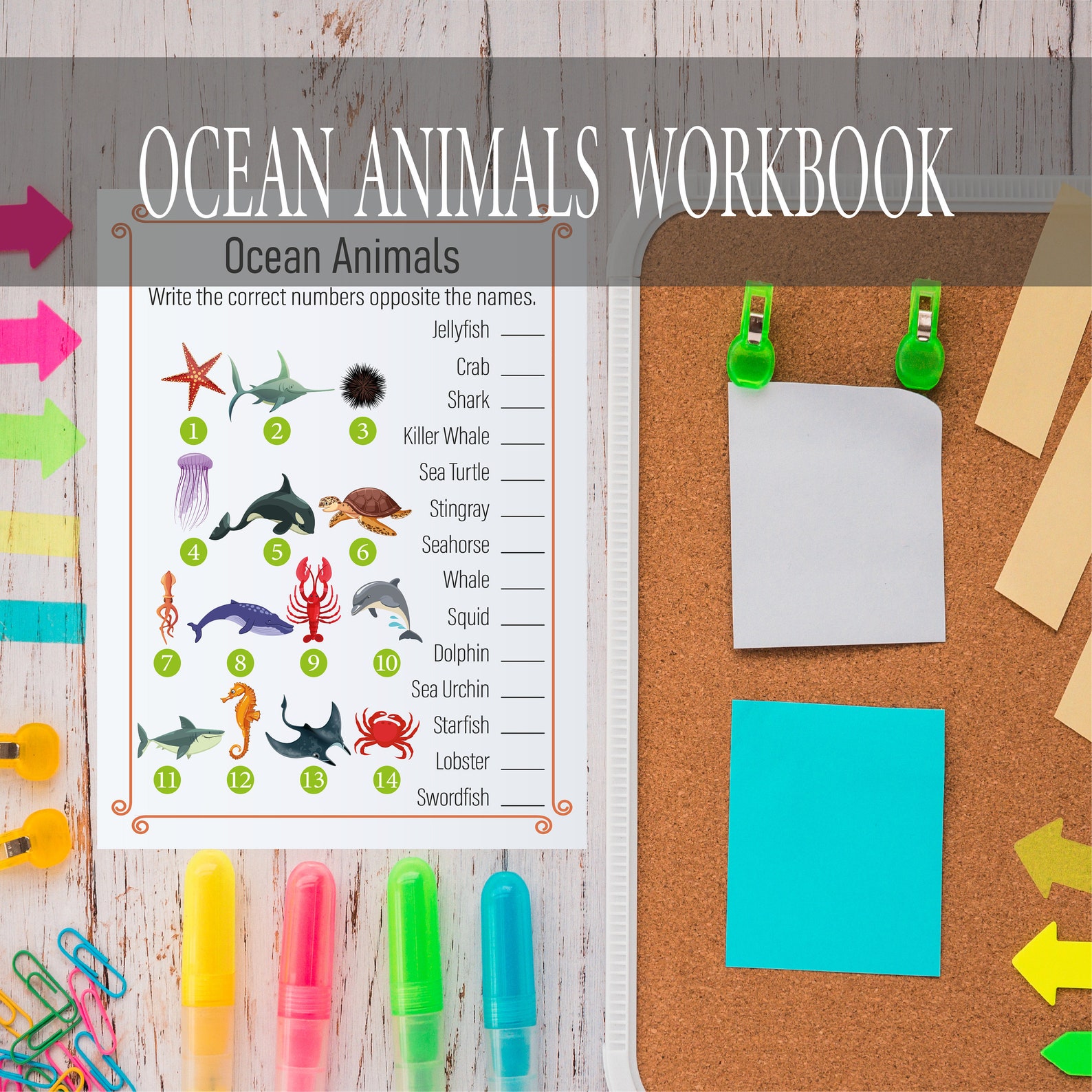 Ocean Animals Printable Toddler Busy Book Sea Animals - Etsy