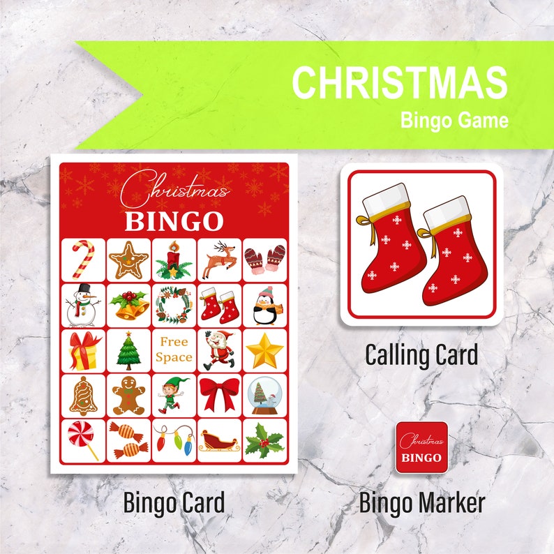 CHRISTMAS BINGO (20 Cards) Game, Printable Party Game, Instant Digital ...
