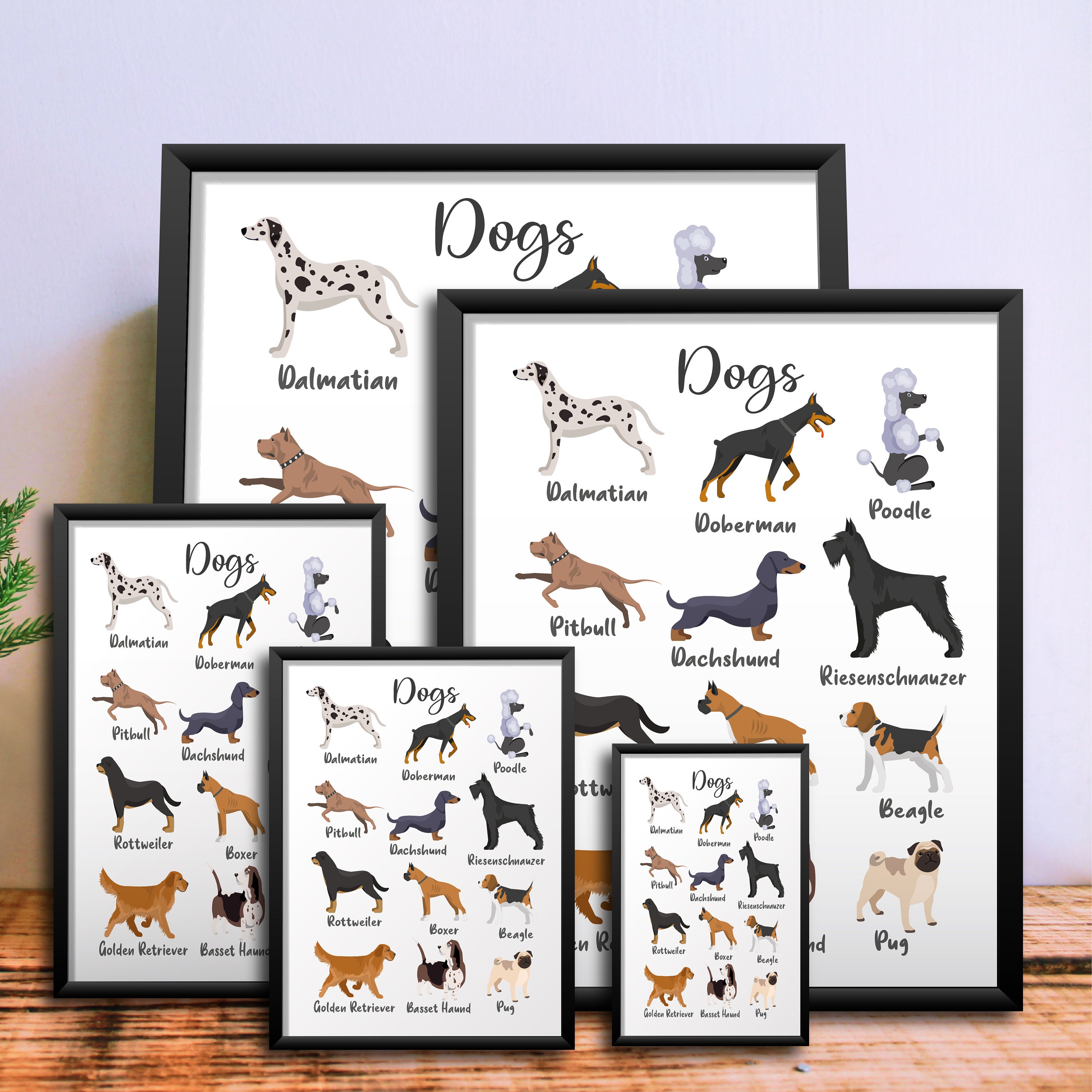 Dog Breed Chart Poster at Natasha Groom blog