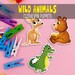 Wild Animals Clothespin Puppet Printable Toddler Busy Book, Montessori ...