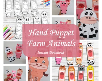 12 Safari Animals Paper Puppets. Printable. - Etsy