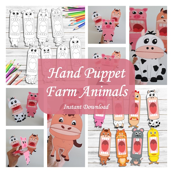 Farm Animal Puppet - Etsy