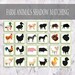 Farm Animals Shadow Matching Game Cards, Montessori Toddler Matching ...
