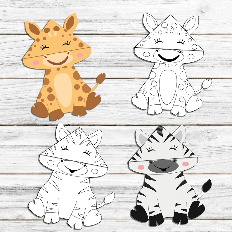 Wild Woodland Jungle ANIMAL Printable Bookmark Templates - Etsy