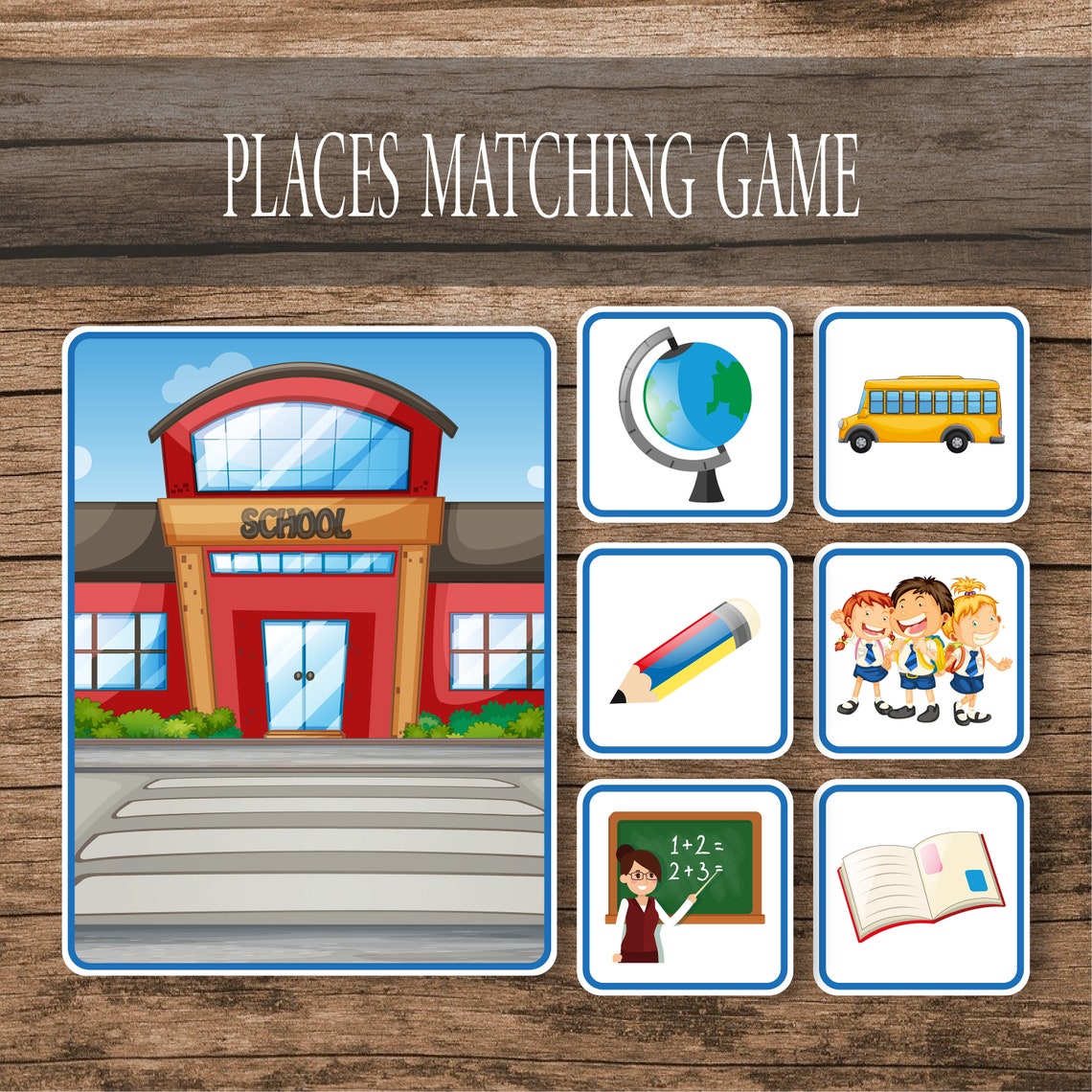Places Matching Game Cards: Montessori Toddler Learning (PDF) - Etsy