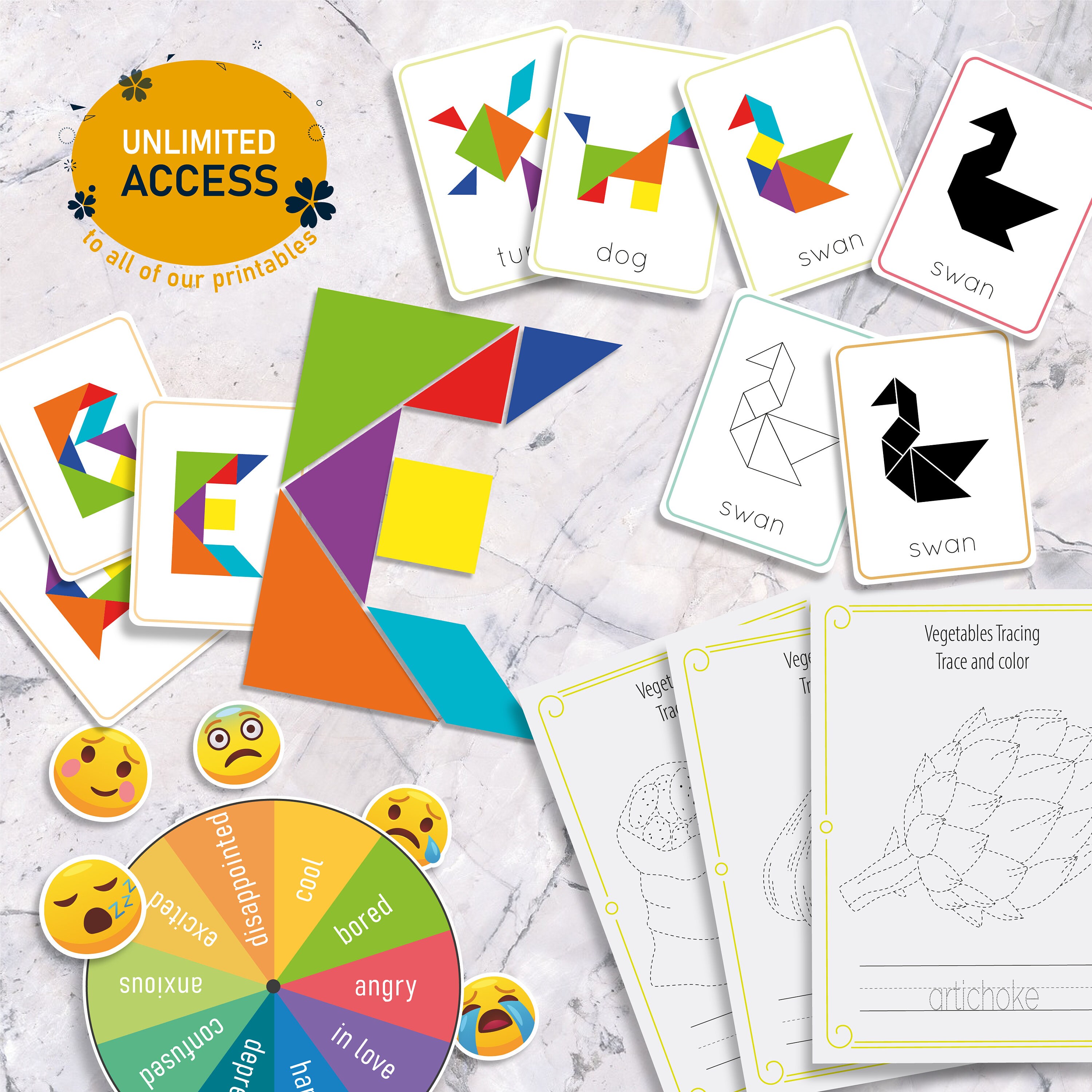 Printable Poster for Kids, Paper Toy Gift, Learning Math, Puppet ...